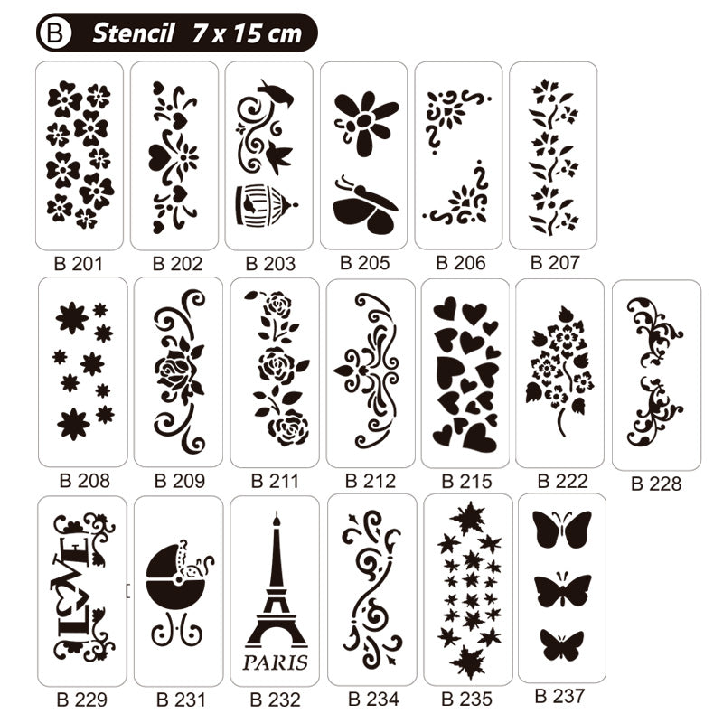 Stencil B 7x15cm – Solo Graffic